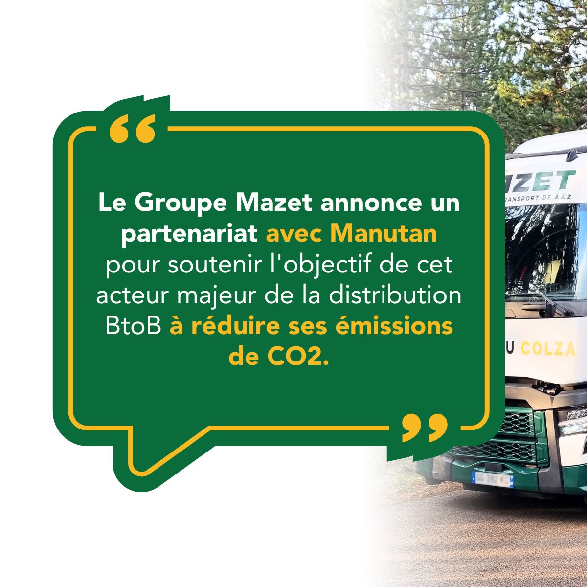 MANUTAN S'ASSOCIE AVEC LE TRANSPORTEUR MAZET ! - Mazet